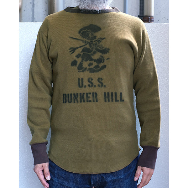 CREW NECK TYPE LONG SLEEVE UNDER WEAR / U.S. NAVY CV-17 USS BUNKER HIL ...